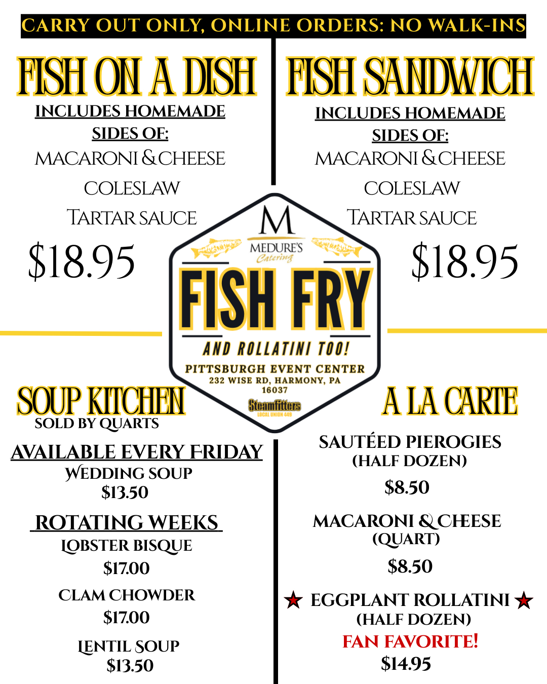 Steamfitters Fish Fry | Local 449 Lent Event